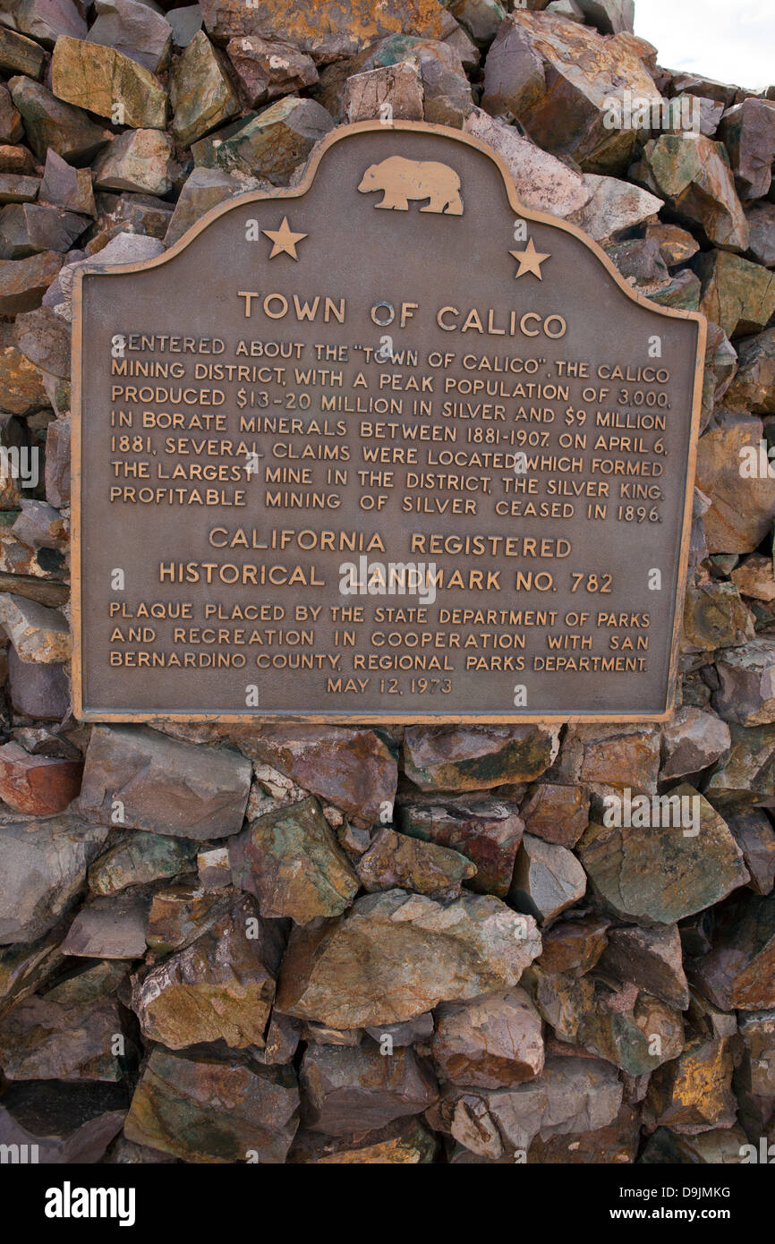 TOWN OF CALICO Centered about the “Town of Calico”, The Calico Mining ...
