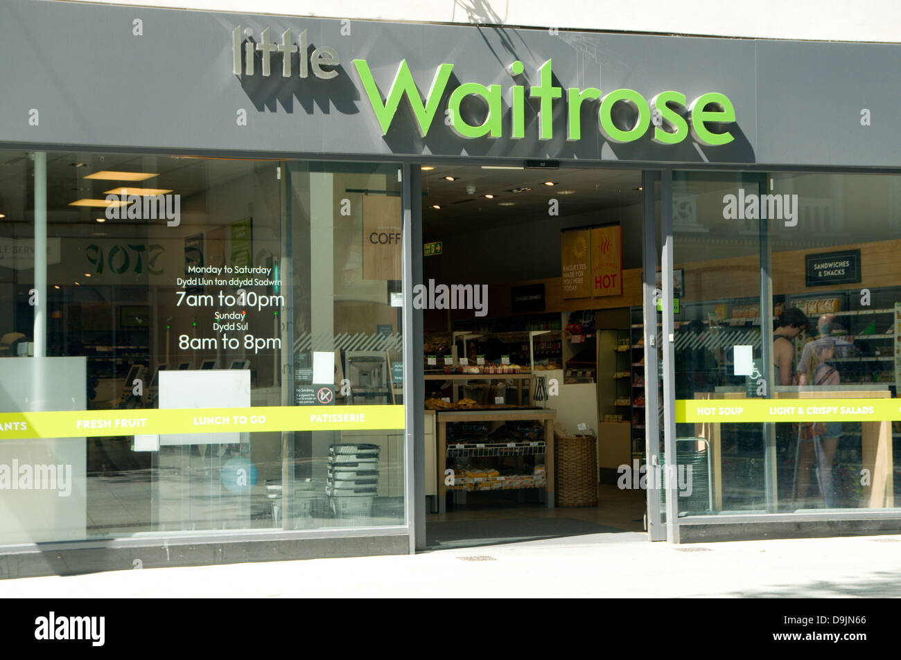 little waitrose shop queen street cardiff wales Stock Photo - Alamy