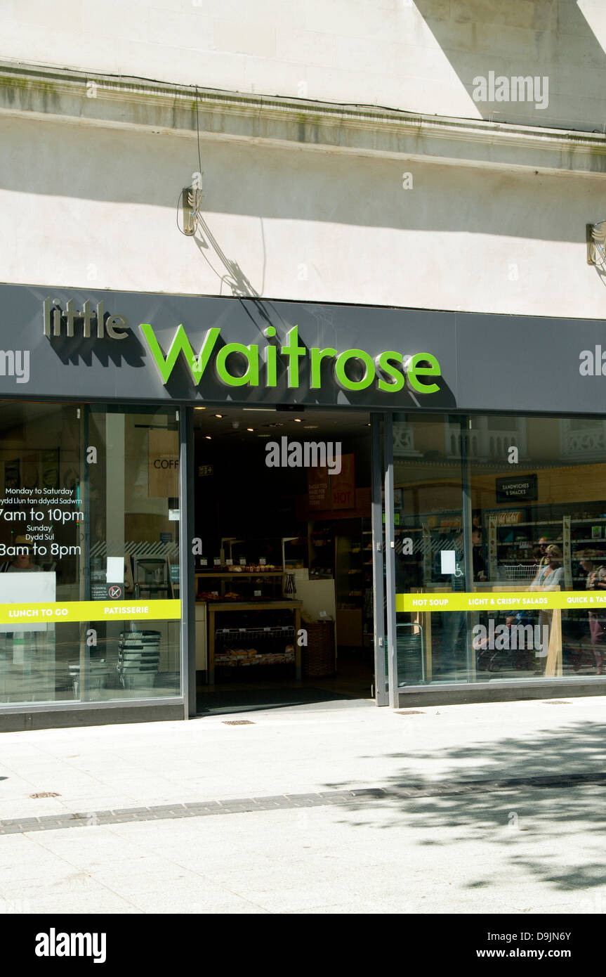 little waitrose shop queen street cardiff wales Stock Photo - Alamy