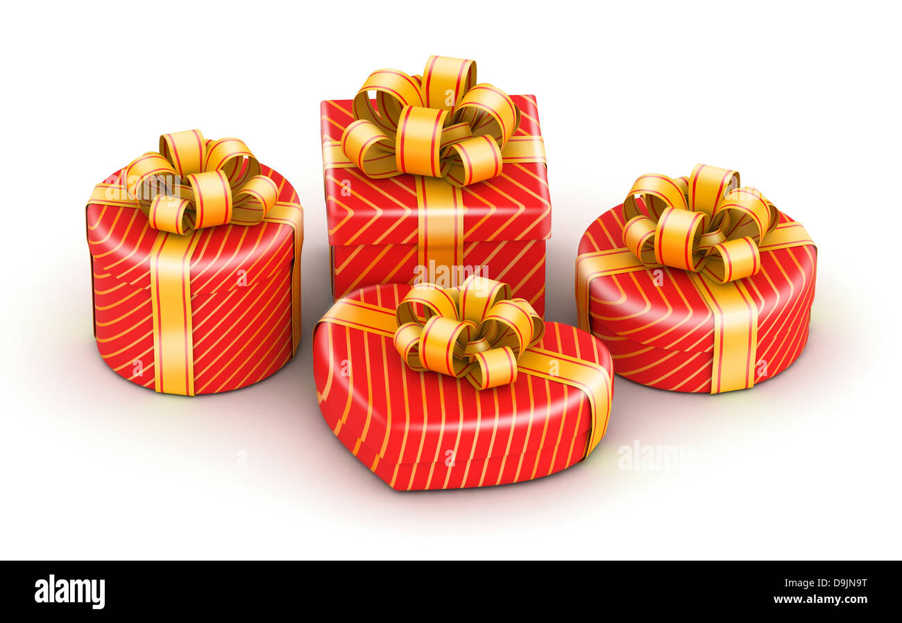 Different shape gift boxes hi-res stock photography and images - Alamy