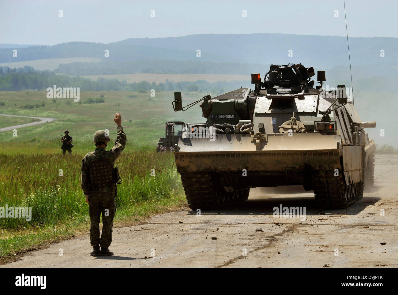 army training centre Lest, Slovakia. 20th June, 2013. International ...