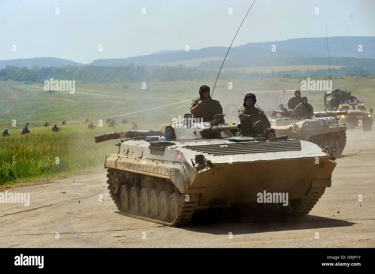 army training centre Lest, Slovakia. 20th June, 2013. International ...