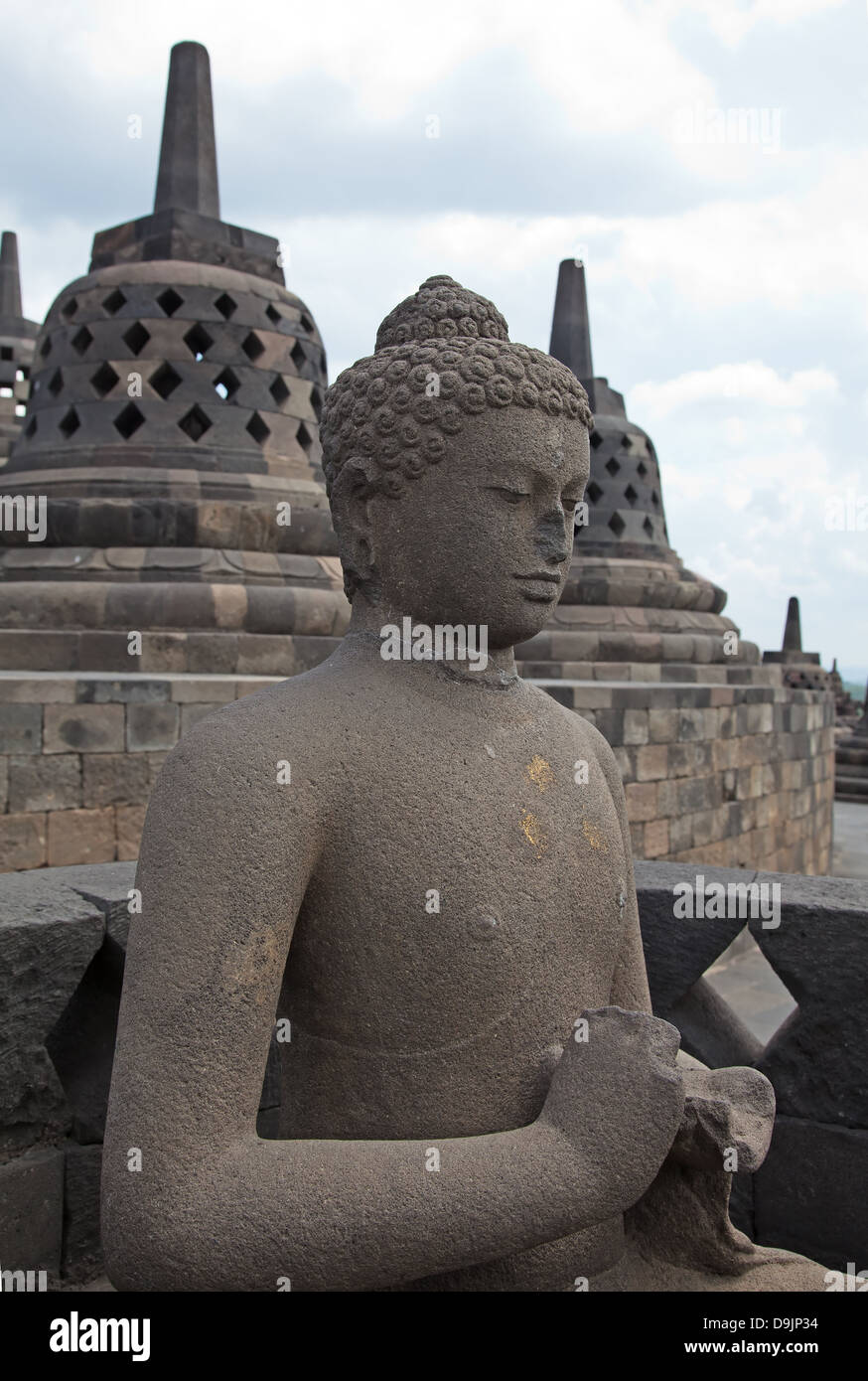 Borobudur temple near Yogyakarta on Java island, Indonesia Stock Photo ...