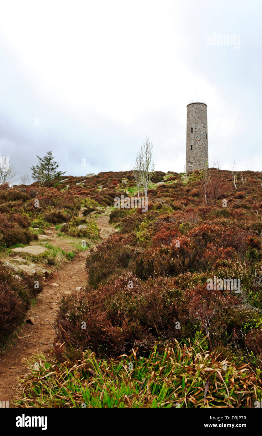 A path to the summit of Scolty Hill and monument near Banchory ...