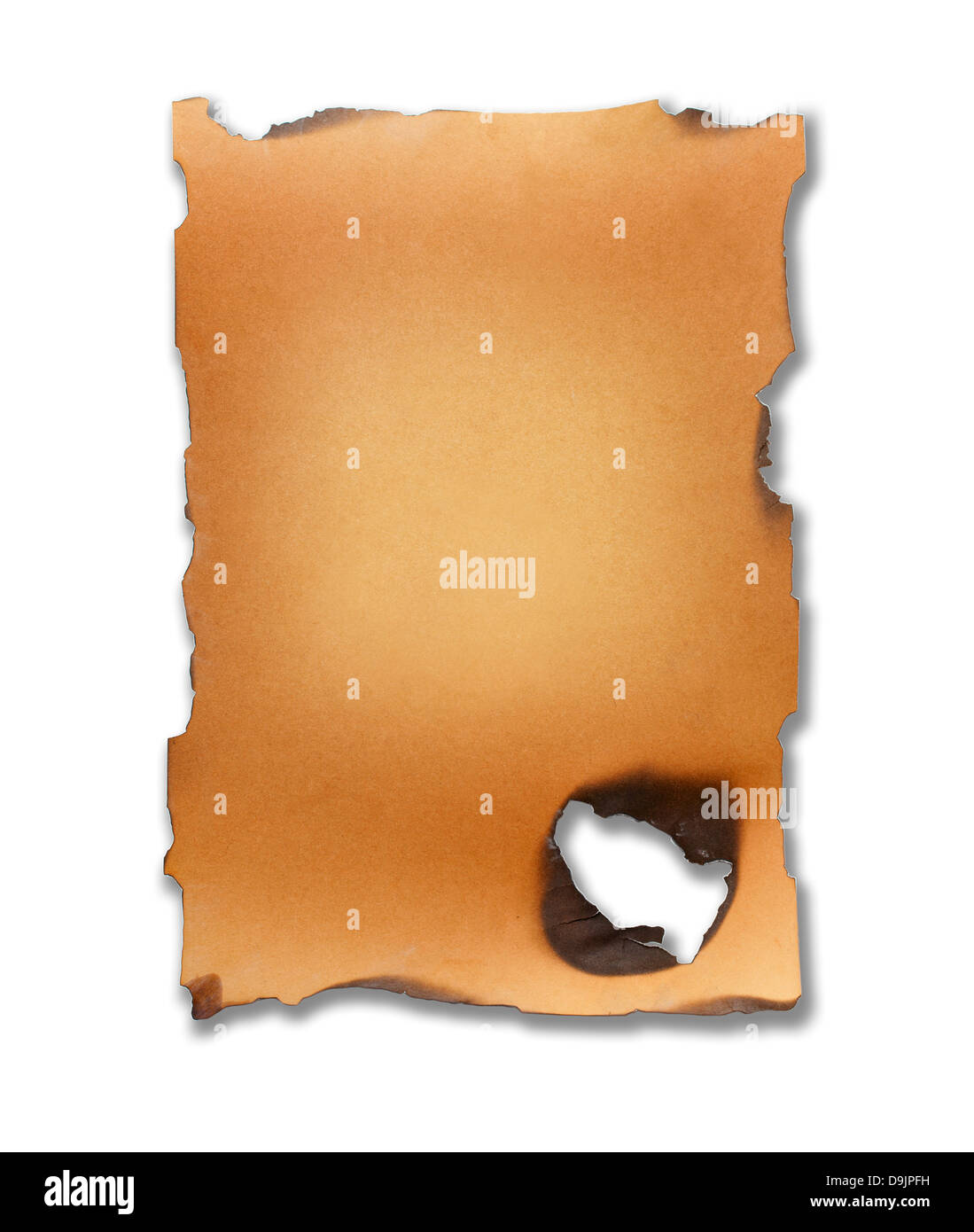old paper sheet isolation on withe Stock Photo - Alamy