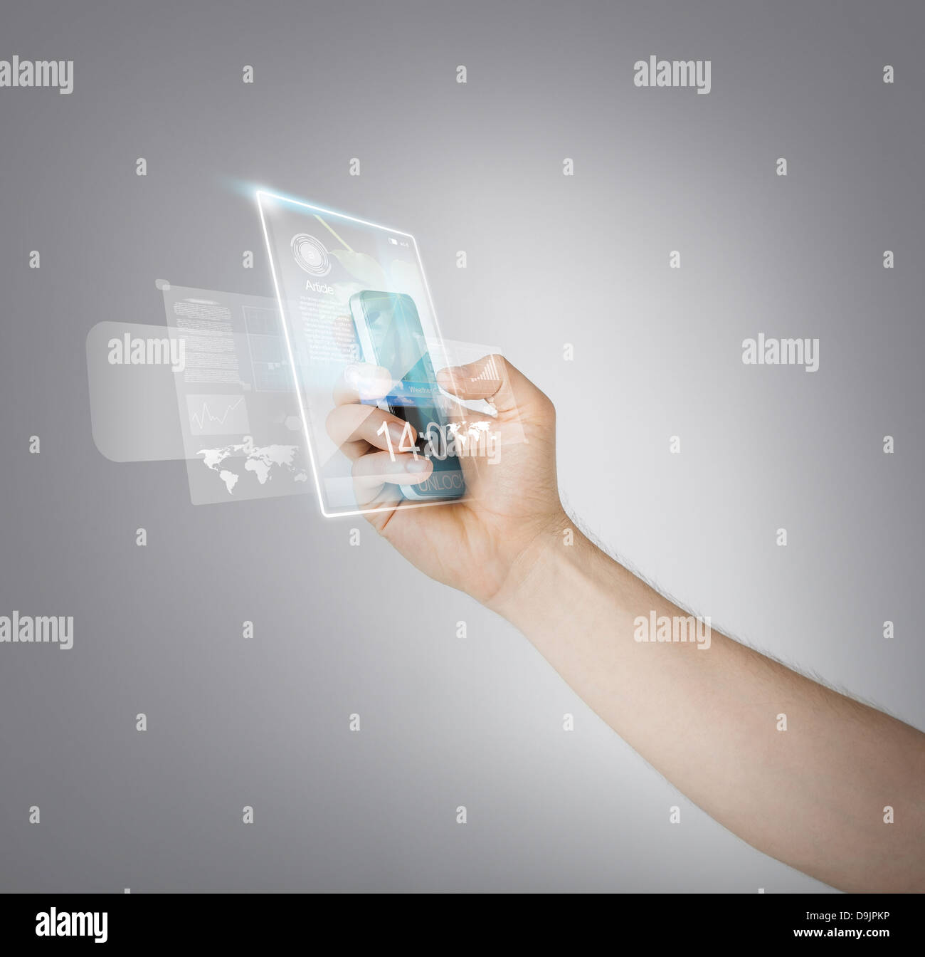 Hand touching smartphone device tech hi-res stock photography and ...