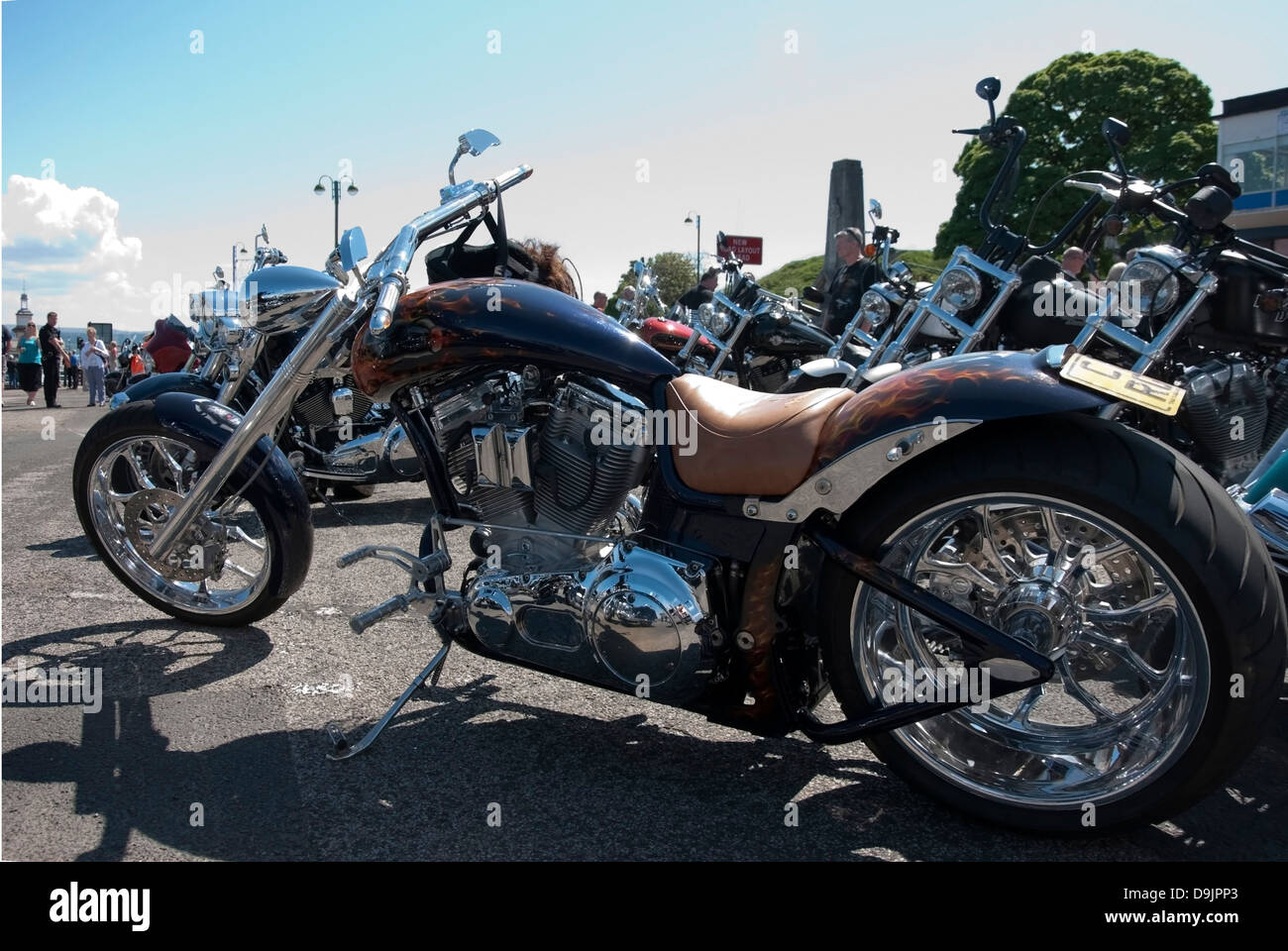 Stunning Customised Harley Davidson Low Rider Motorcycle Stock Photo ...