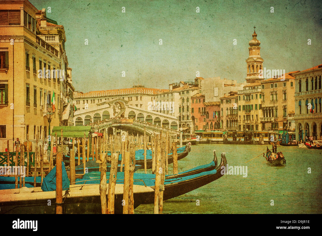 Vintage image of Grand Canal, Venice Stock Photo - Alamy