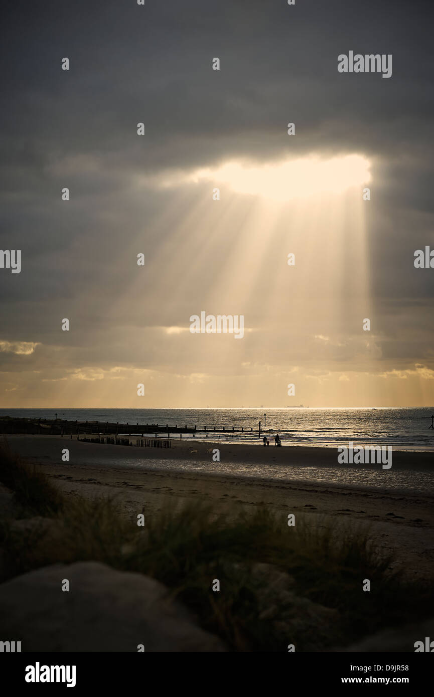 Rays of sunlight at the beach Stock Photo - Alamy