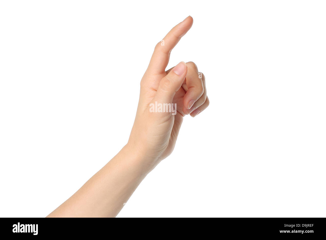 Woman hand on white background Stock Photo - Alamy