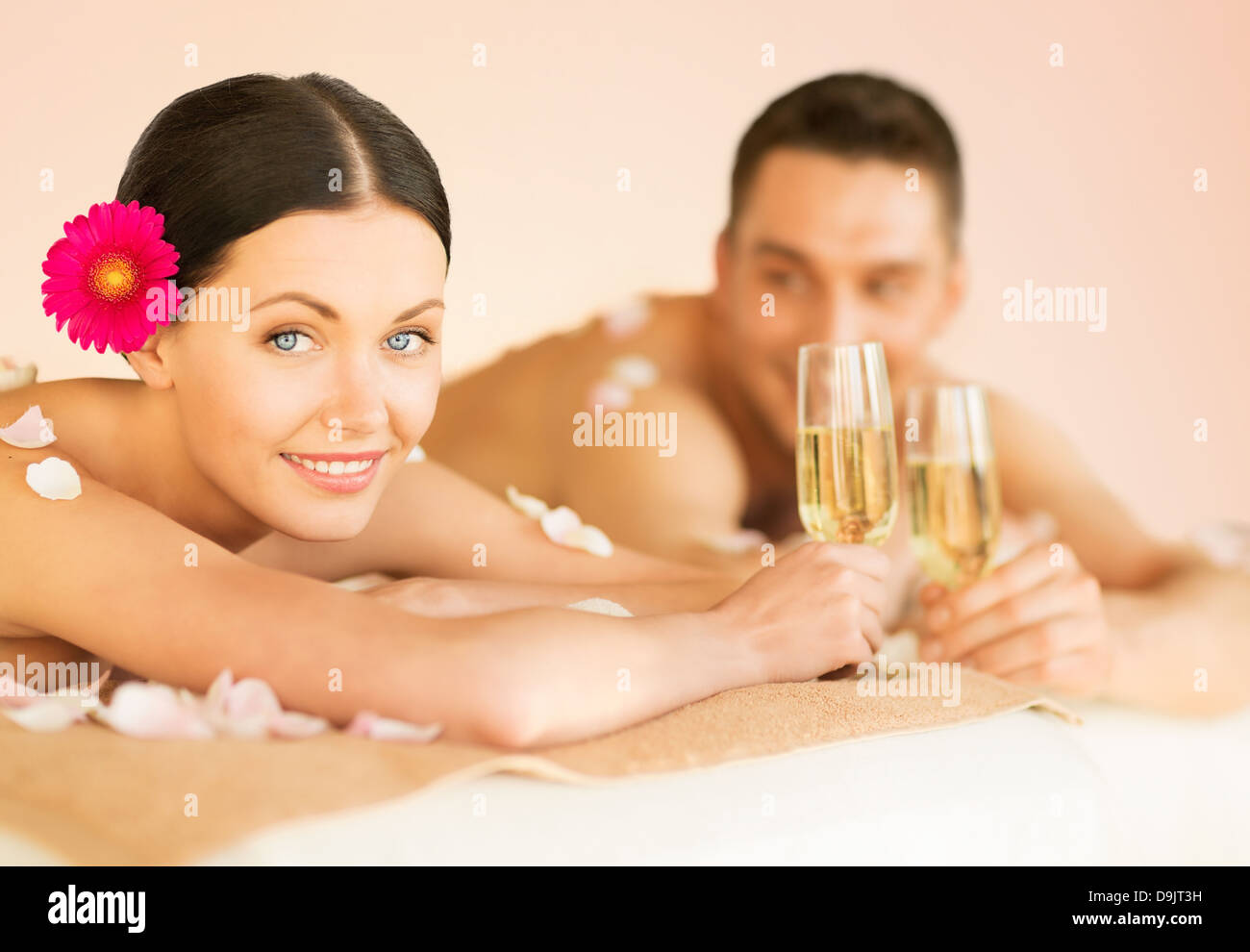 Couple In Spa Stock Photo Alamy