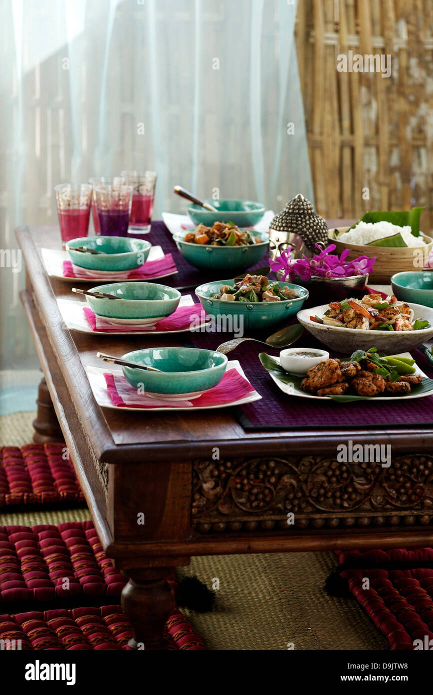 Thai food table setting hi-res stock photography and images - Alamy