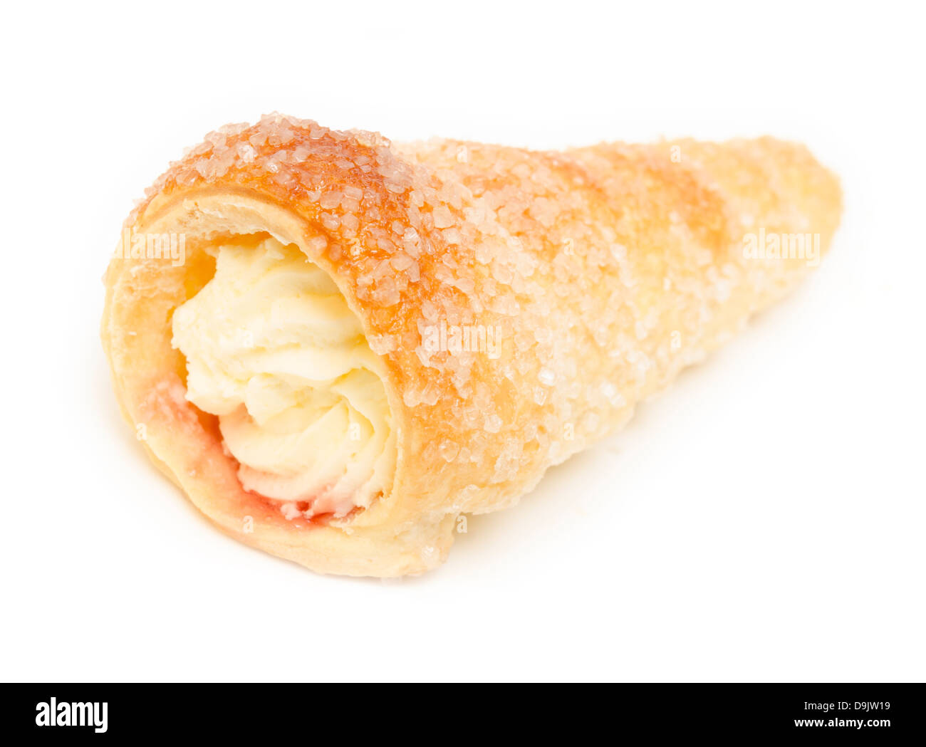 Pastry cream horn Stock Photo - Alamy