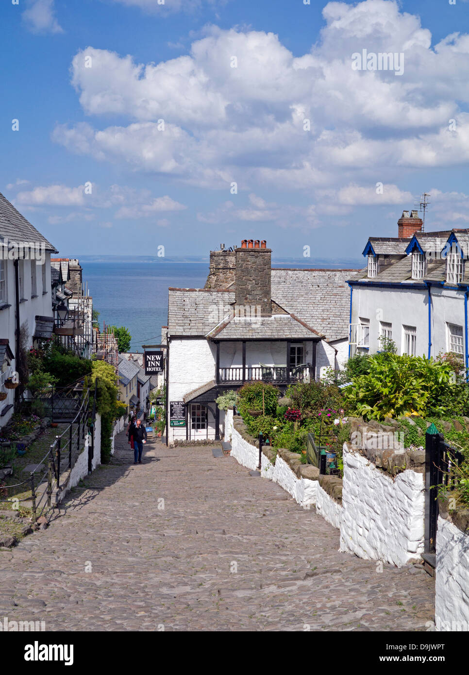 Street scene in Clovelly, North Devon UK Stock Photo - Alamy