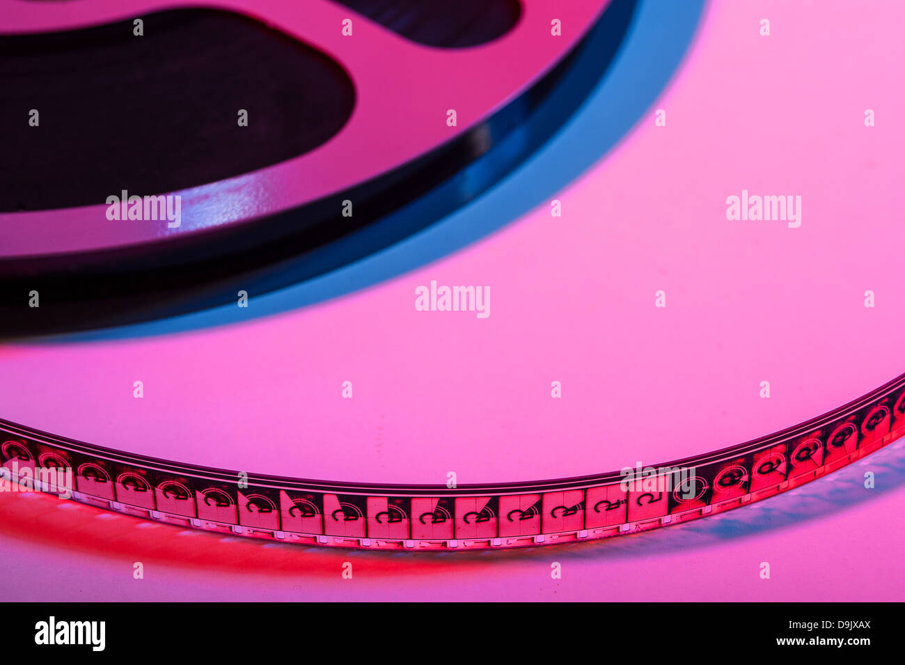 Movie film on spools - film festival concept - space foe text Stock ...