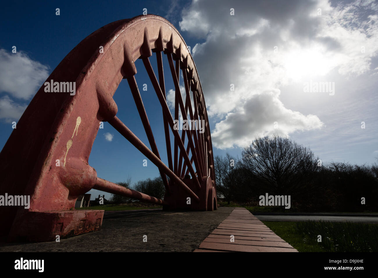 Sharlston Colliery pit wheel, New Sharlston near Wakefield. The wheel ...