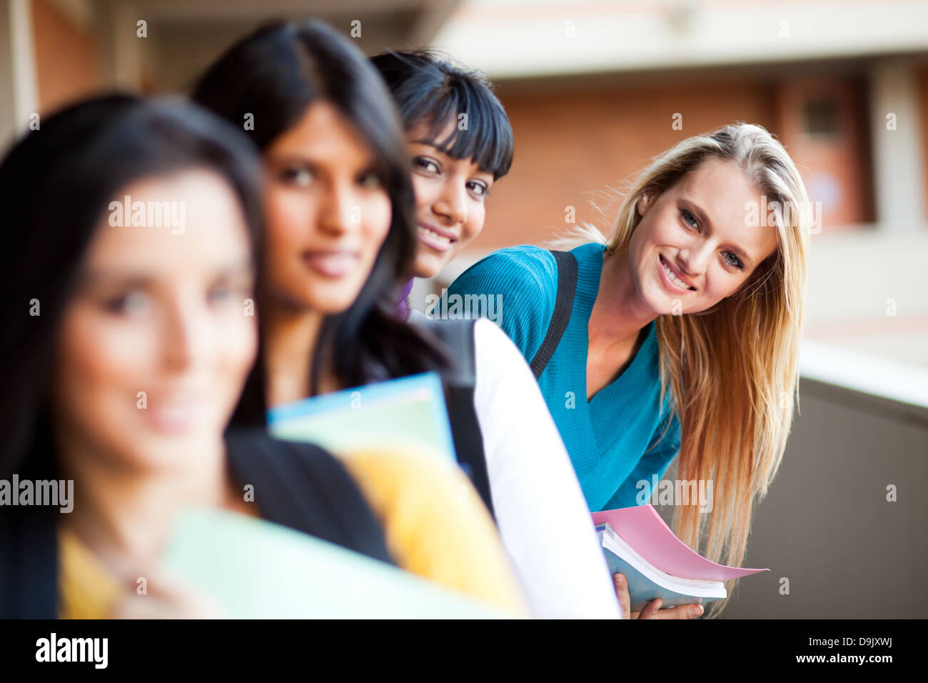 group of cute university students portrait together Stock Photo - Alamy