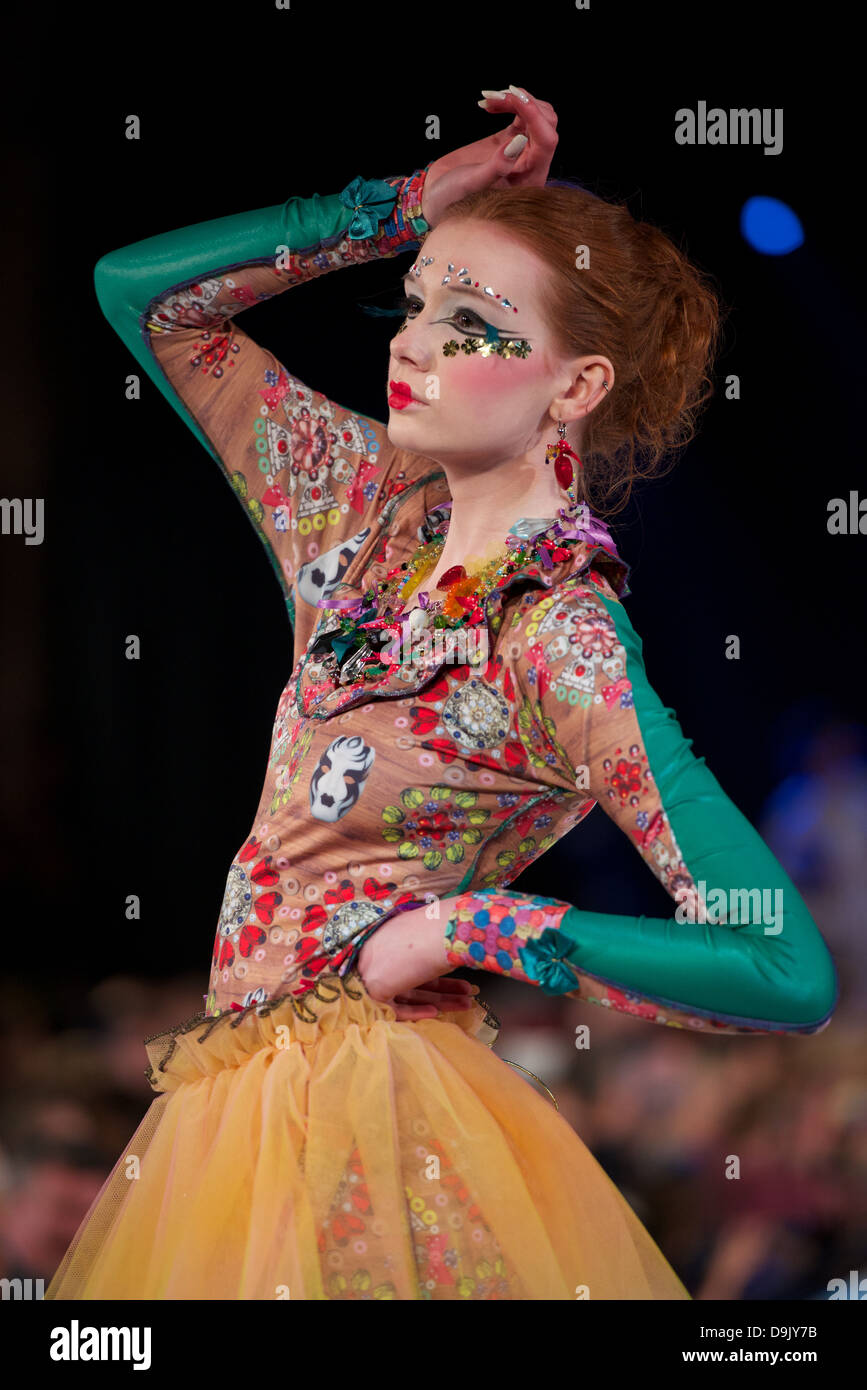 Model wearing Designer MLLE. Yoko dress at Brighton Fashion Week Stock ...