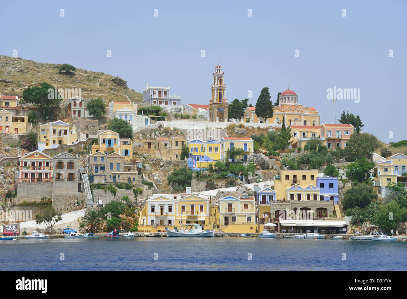 Symi Harbour, Symi (Simi), Rhodes (Rodos) Region, The Dodecanese, South ...