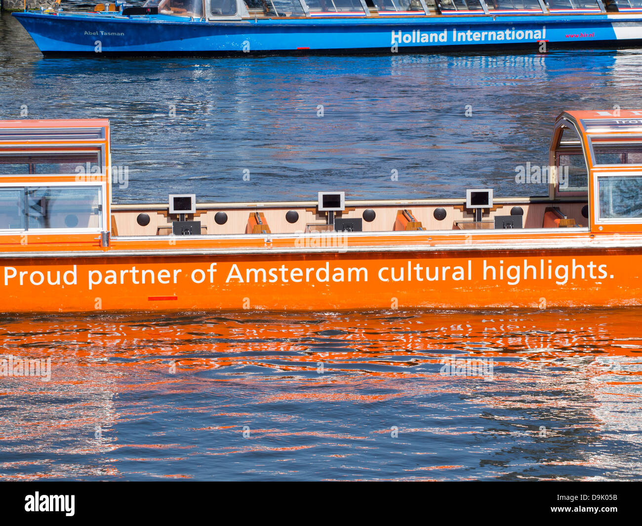 Tour boats in Amsterdam; Netherlands Stock Photo - Alamy