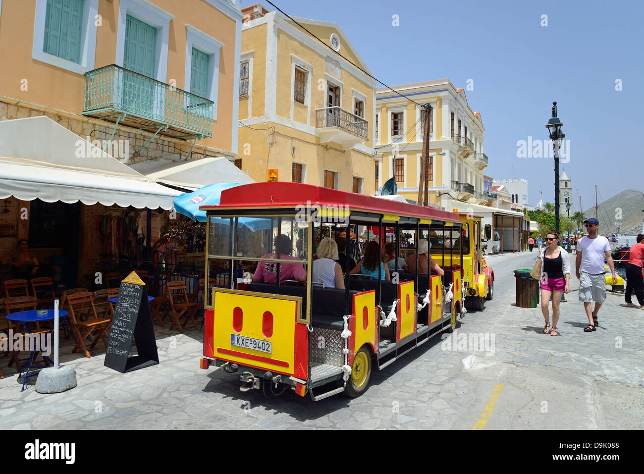 Electric promenade train, Symi (Simi), Rhodes (Rodos) Region, The ...