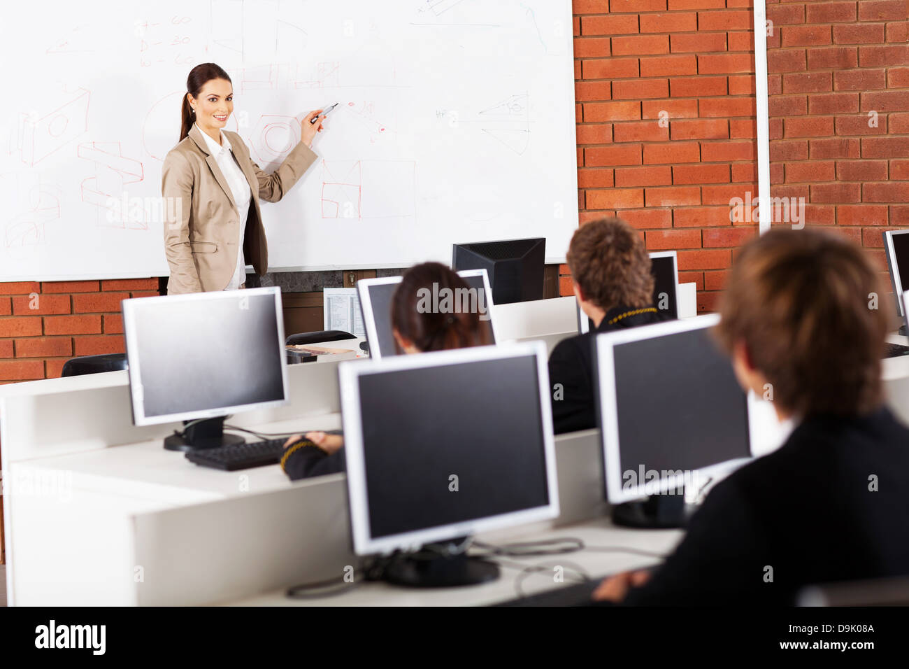 high school teacher teaching in classroom Stock Photo - Alamy