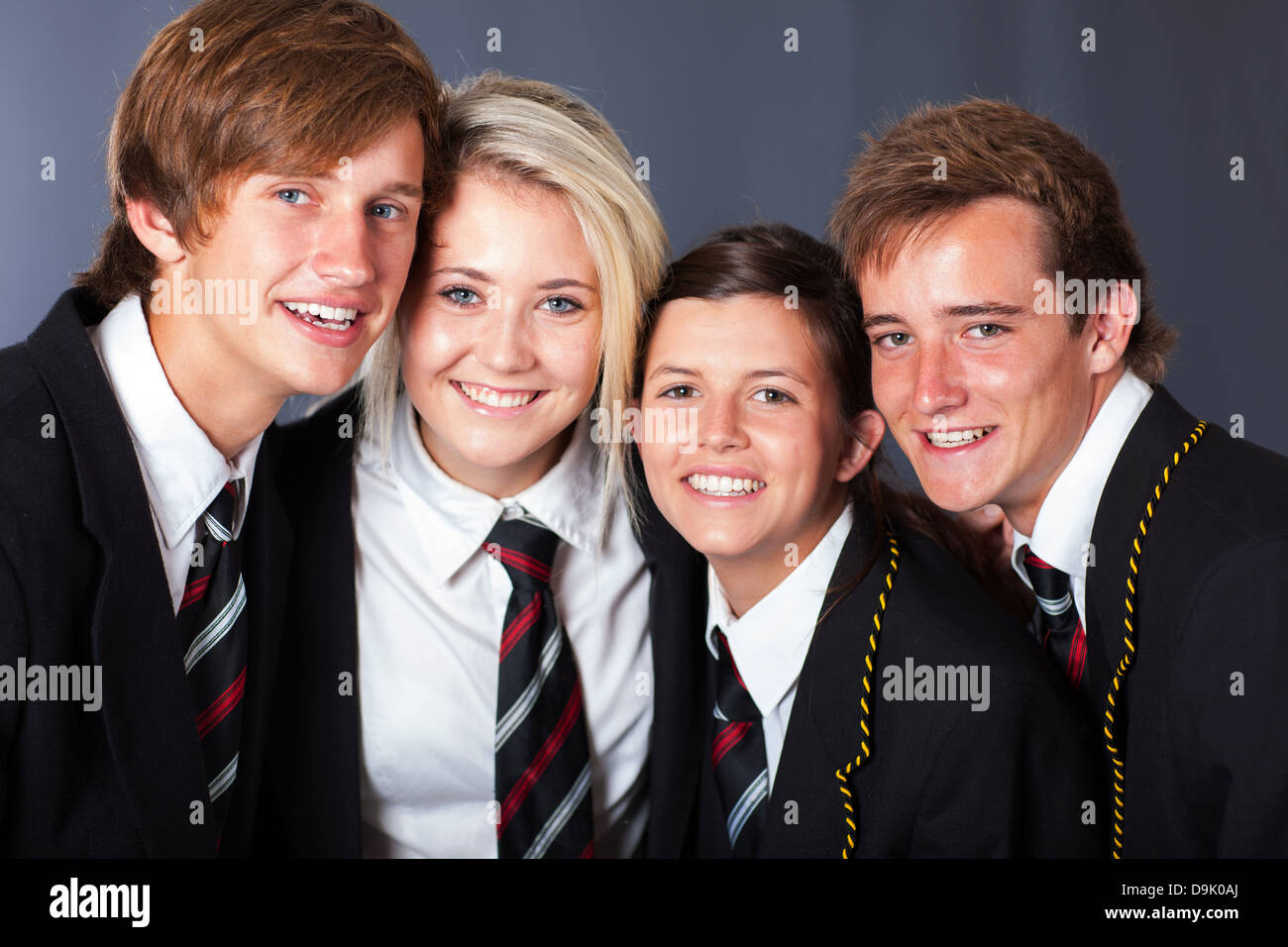 group of happy high school students closeup portrait Stock Photo - Alamy