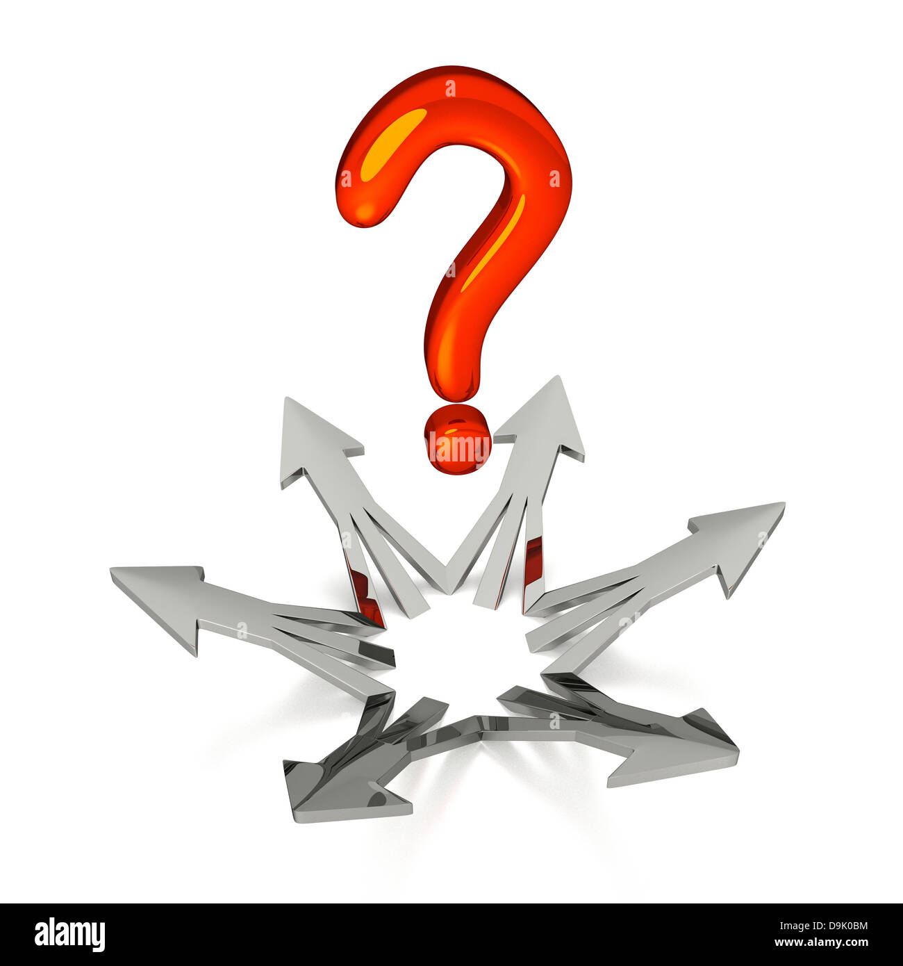 3D Arrows - Star - Directions Stock Photo - Alamy