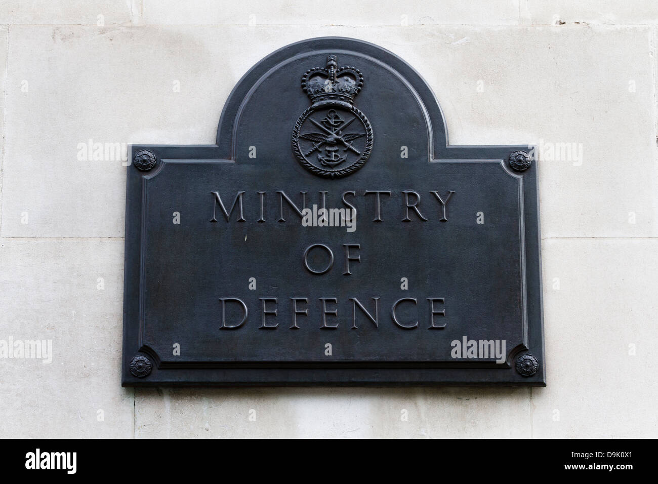 Brass name plate / plaque / sign, Ministry of Defence main building ...
