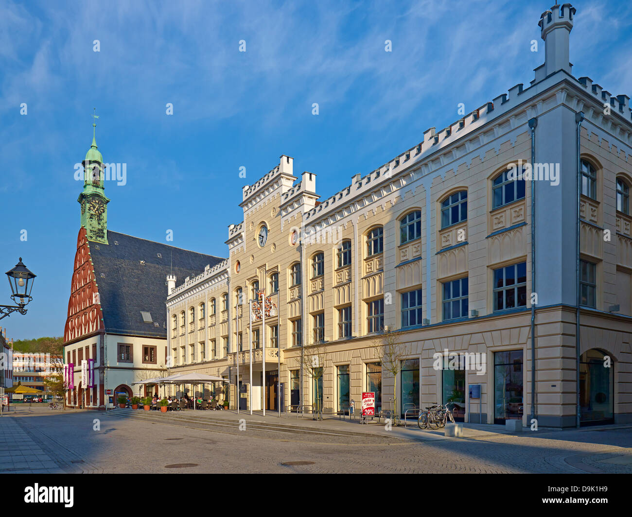 Gewandhaus Concert Hall and City Hall in Zwickau, Saxony, Germany Stock ...