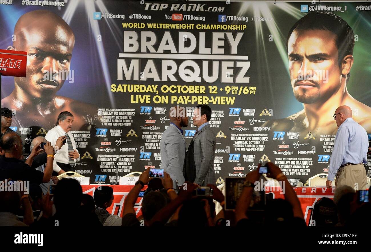 Beverly HIlls CA. USA. 20th June, 2013. (L-R) Undefeated World Boxing ...