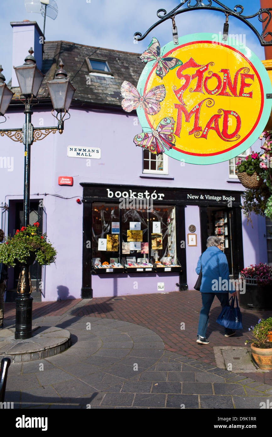 Brightly colored shops and stores are typical in the center of Kinsale ...