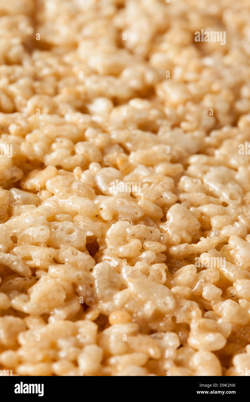 Homemade Marshmallow Crispy Rice Treat in bar form Stock Photo - Alamy
