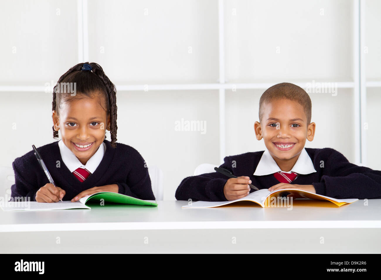 happy primary students portrait Stock Photo - Alamy