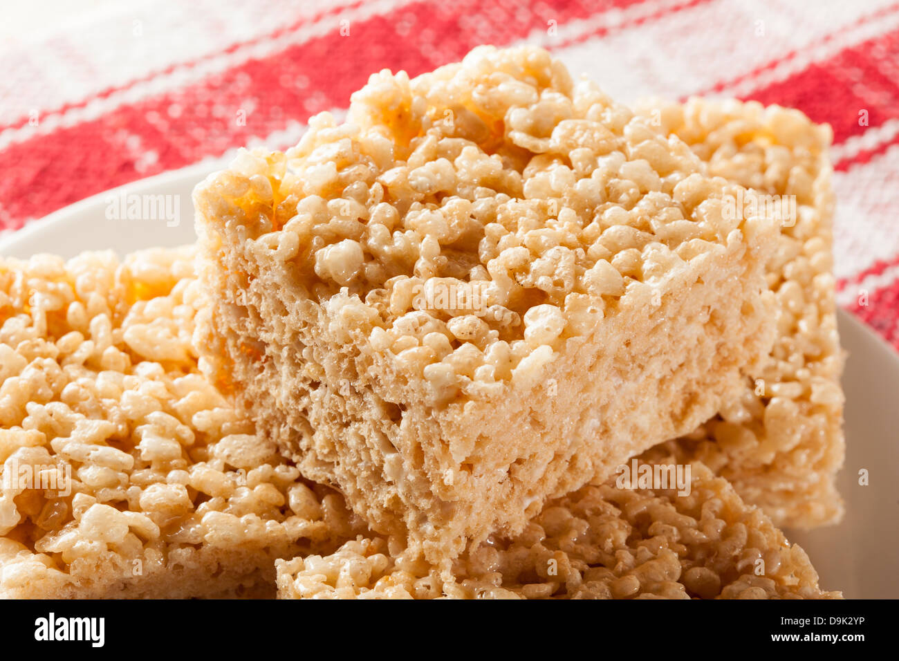 Homemade Marshmallow Crispy Rice Treat in bar form Stock Photo - Alamy