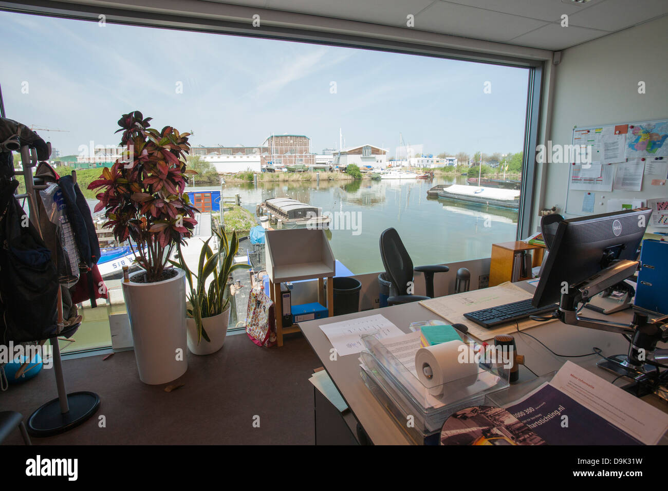 The floating offices of Waternet in Amsterdam, Netherlands Stock Photo ...