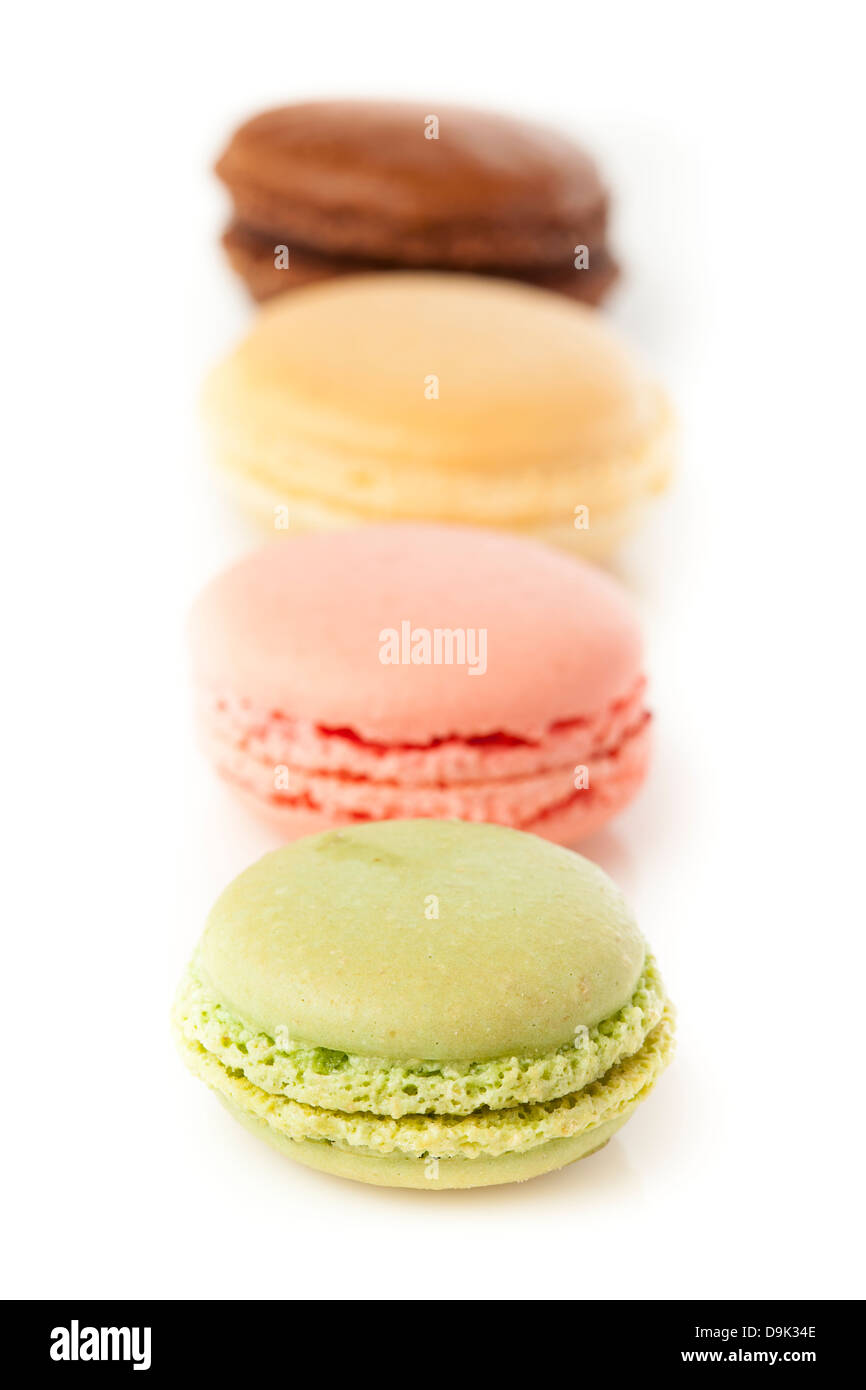 Gourmet Colored Macaroon Cookies with a cream filling Stock Photo - Alamy