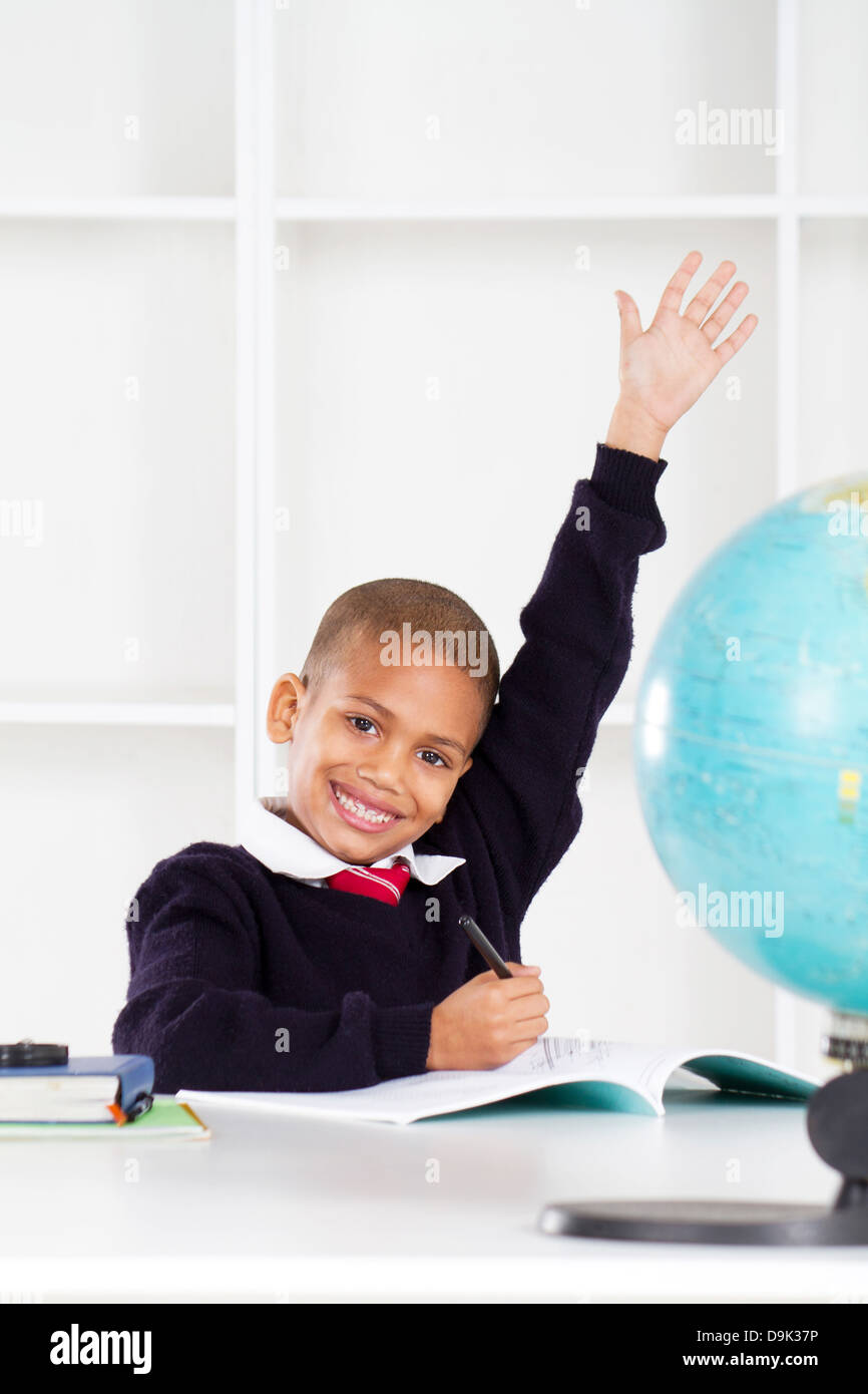 Student Raising Hand In Class