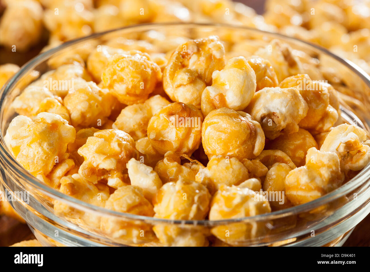 Homemade Fresh Popped Caramel PopCorn ready to eat Stock Photo - Alamy