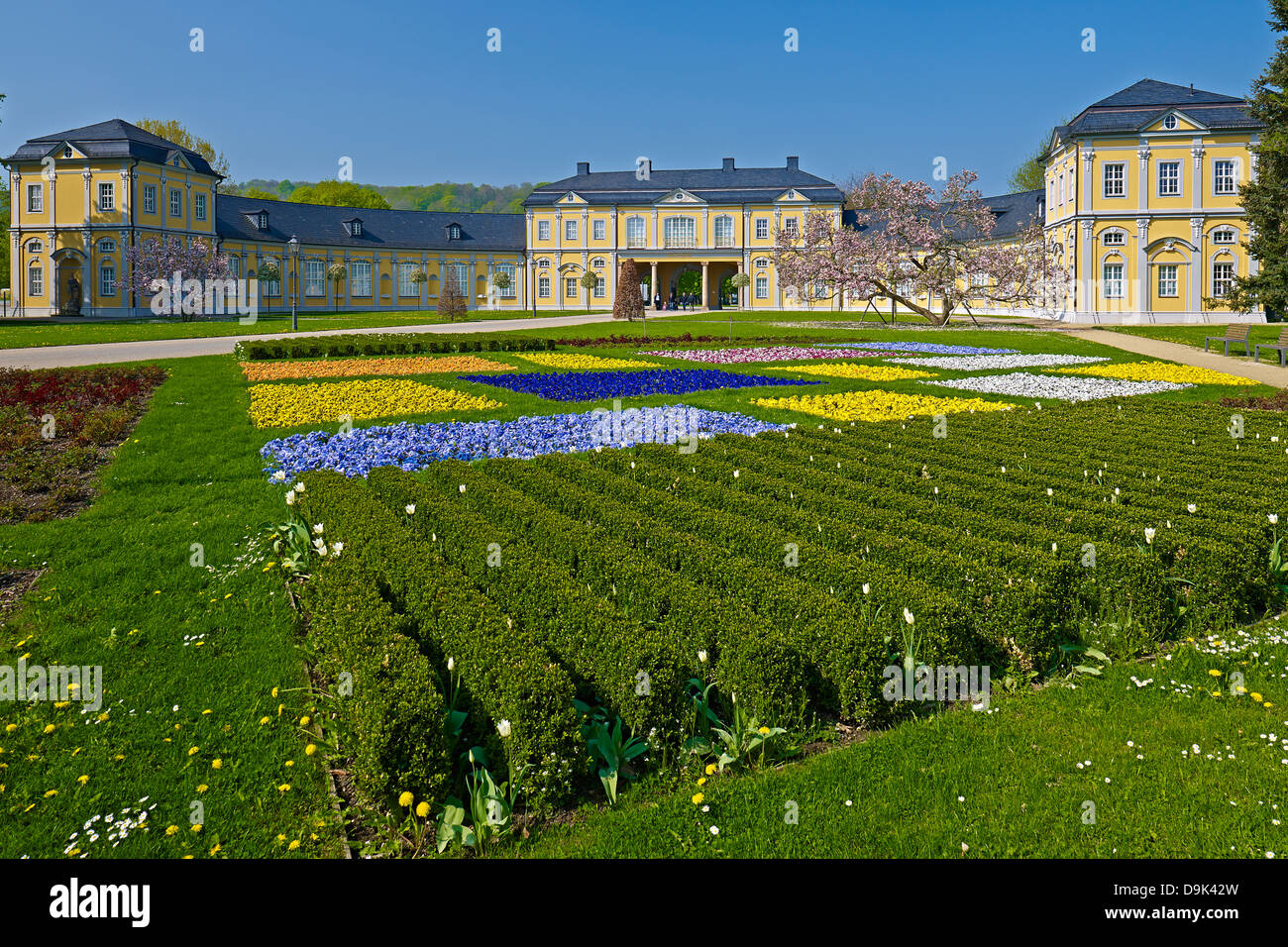 Orangery with flowerbed in Gera, Thuringia, Germany Stock Photo - Alamy