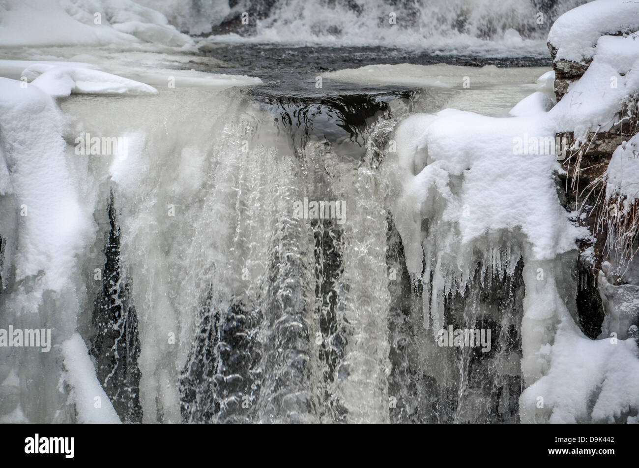 A small winter waterfall Stock Photo - Alamy
