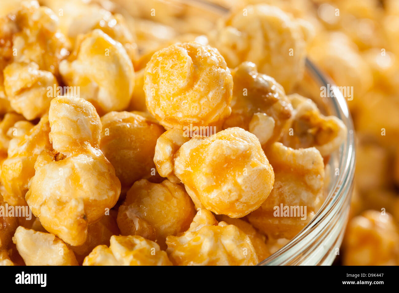 Homemade Fresh Popped Caramel PopCorn ready to eat Stock Photo - Alamy