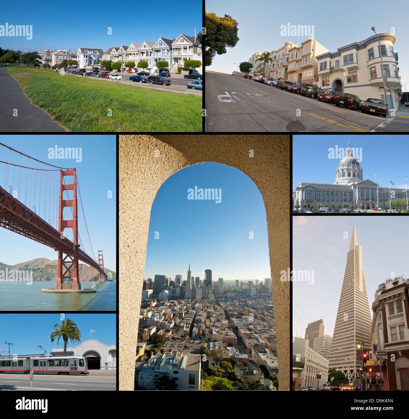 San Francisco Landmark collage Stock Photo - Alamy