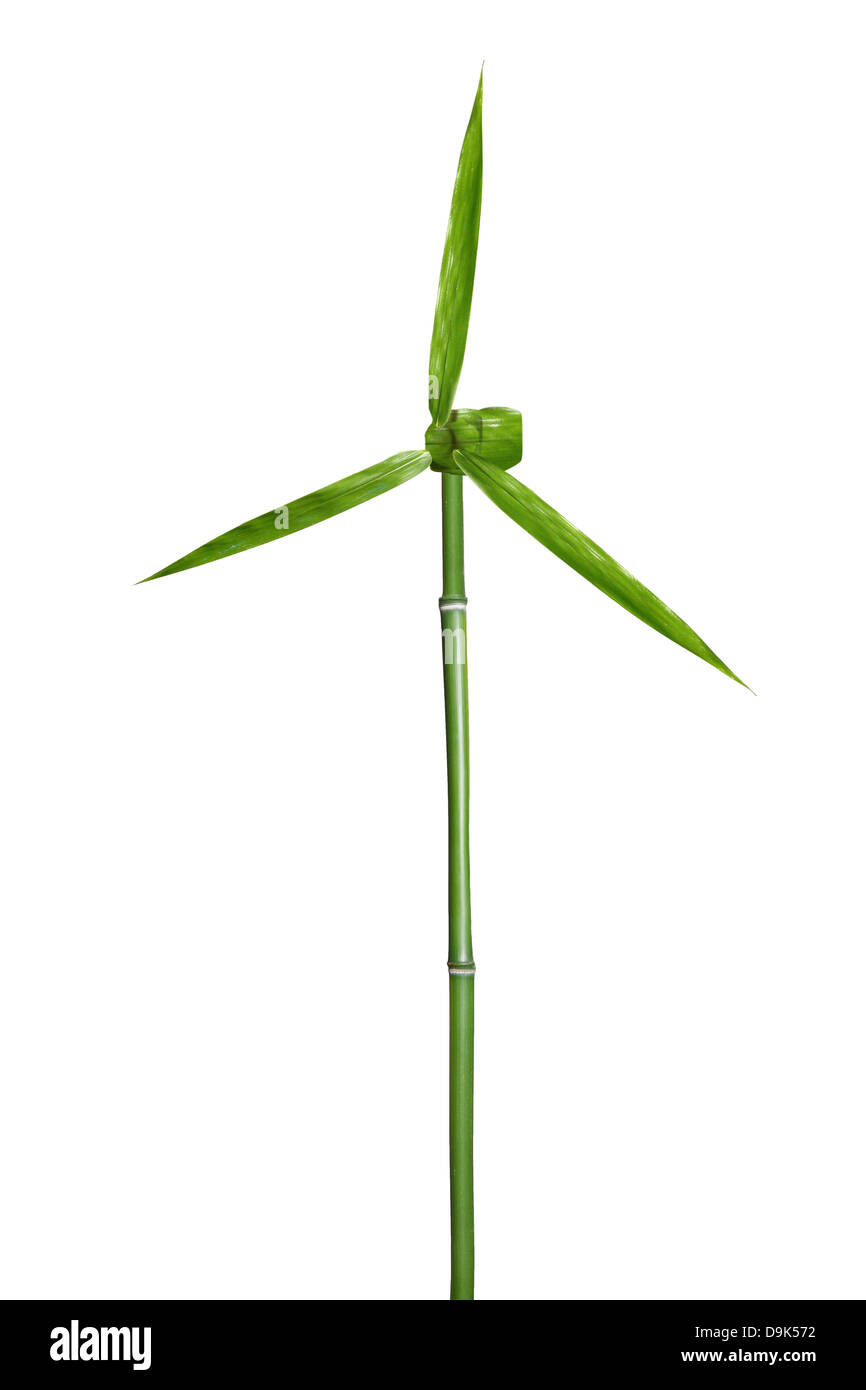 Bamboo windmill isolated on white Stock Photo - Alamy