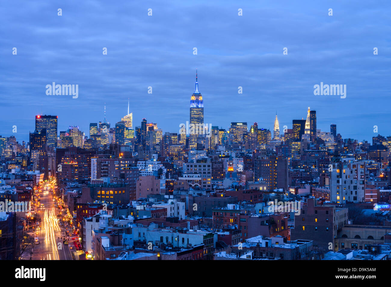 Skyline of Midtown Manhattan, New York in Dusk Stock Photo - Alamy