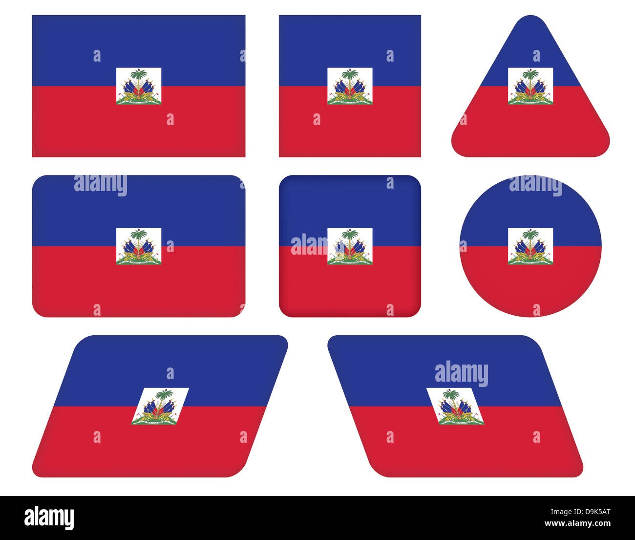 set of buttons with flag of Haiti Stock Photo - Alamy
