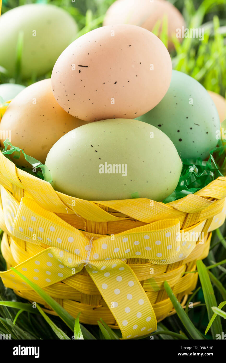 Colored Dyed Easter Eggs ready for spring Stock Photo - Alamy