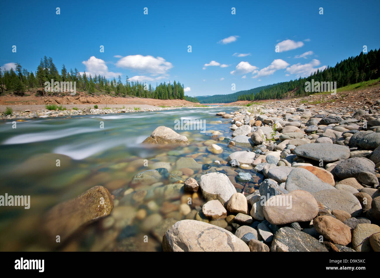 Water Stream at Trinity Lake in Northern California Stock Photo - Alamy