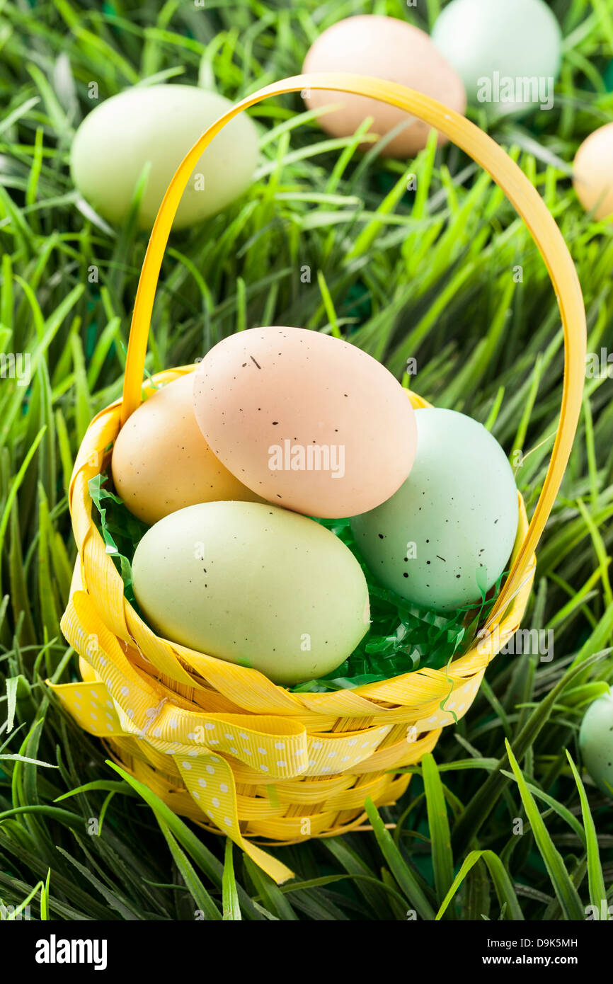 Colored Dyed Easter Eggs ready for spring Stock Photo - Alamy