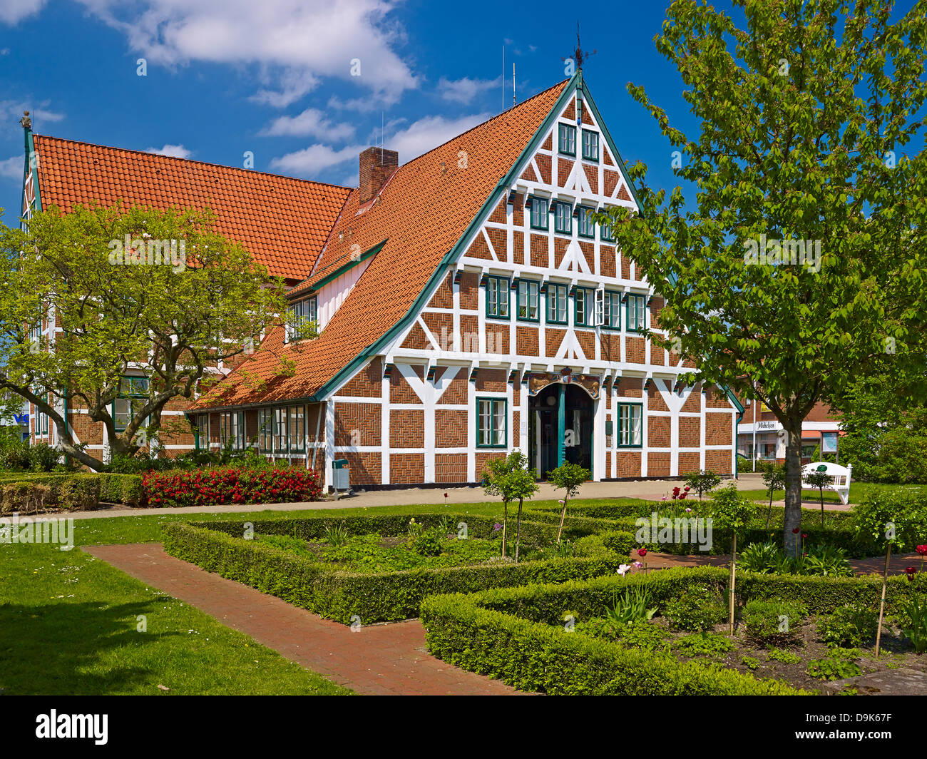 Town hall in Jork, Altes Land, Stade District, Lower Saxony, Germany ...